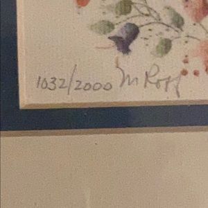 M. Roff | Wall Decor | Framed Mary Roff Theorem Wreath Print Signedered ...